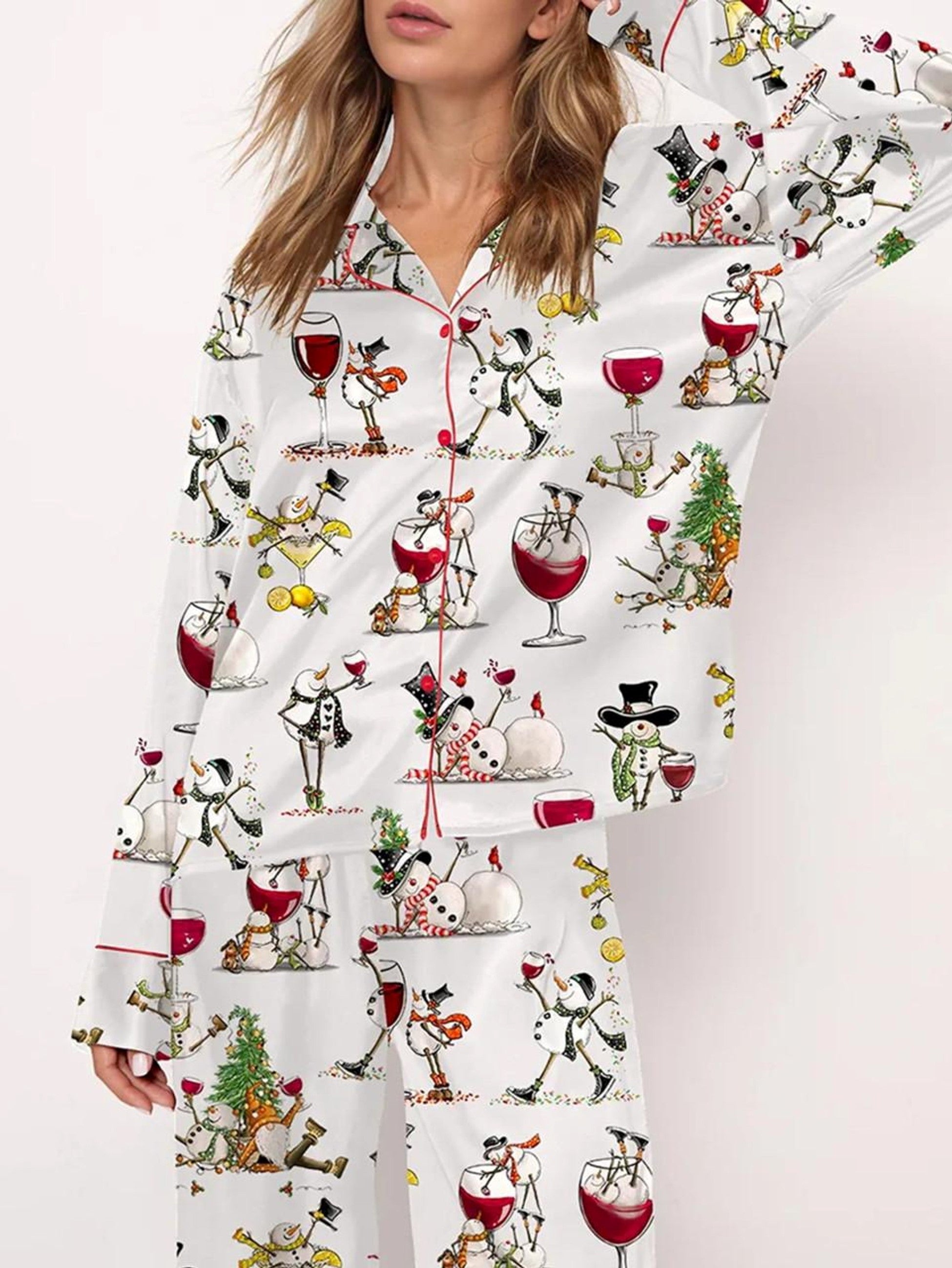 Women's Tipsy Snowman Pajama Set – Pinklaura™